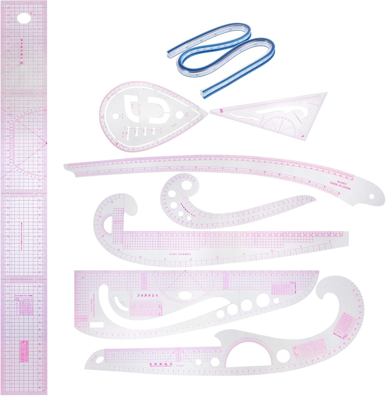 Amazon.com: Angoily Clear Ruler Clear Ruler 1 Set Tailor Sewing Ruler ...