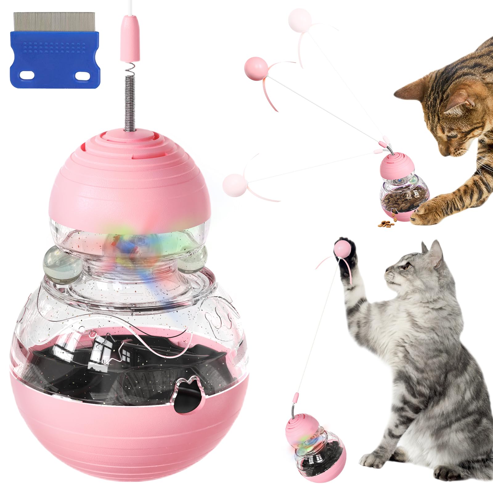Amazon.com: MECODO Interactive Cat Toy, Indoor Cats Toy Wand with ...