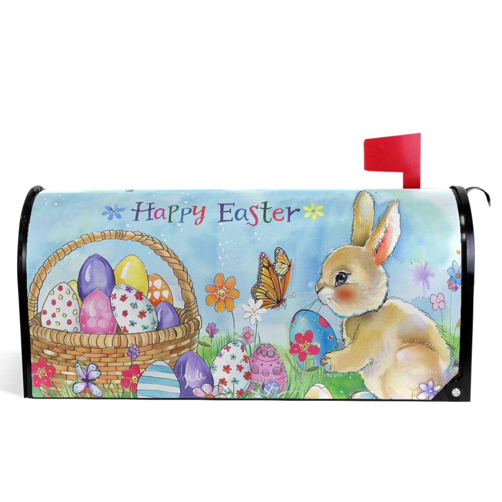 Amazon.com: Pfrewn Happy Easter Day Bunny Mailbox Cover Magnetic ...