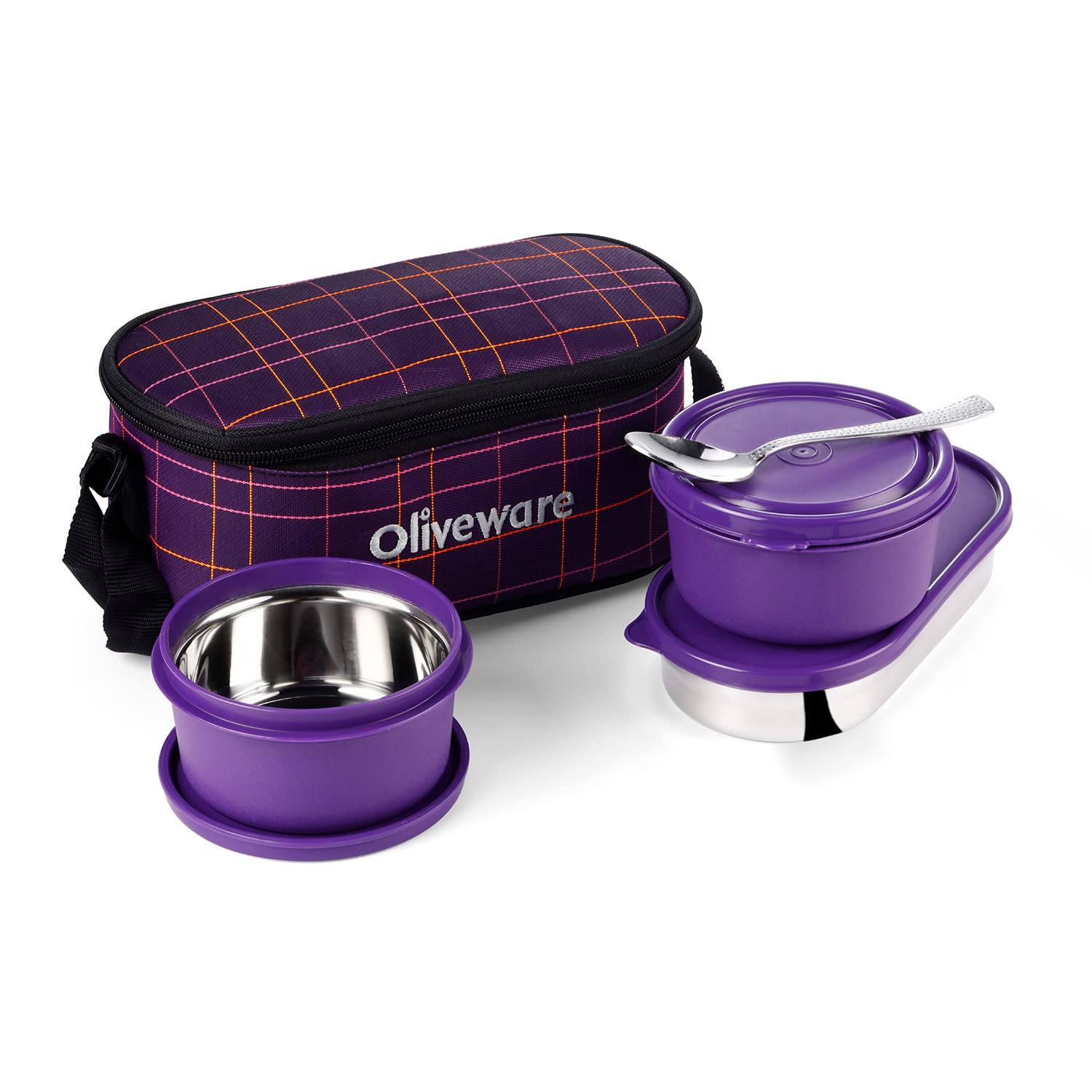 Buy SOPL-OLIVEWARE Hazel Lunch Box, Leak Proof & Microwave Safe, 3 ...