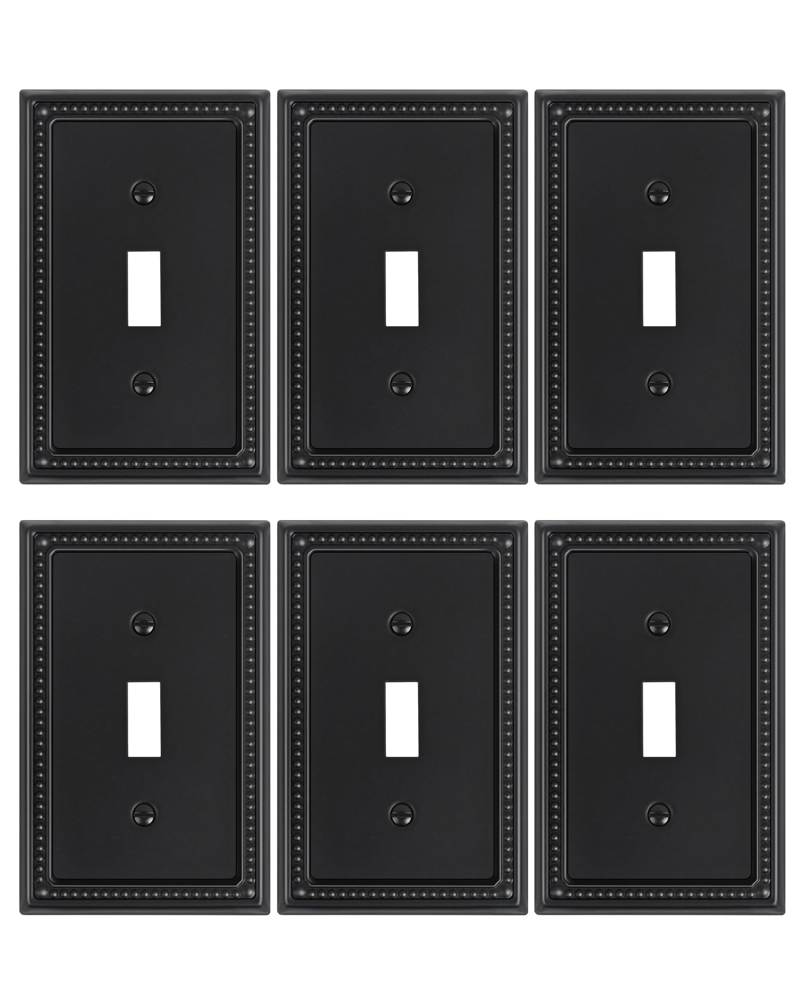 TREEWELL 6-Pack Single Toggle Light Switch Cover Plate, Pearls ...