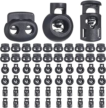 Amazon.com: 60 Pcs Plastic Cord Locks, Spring Cord Lock End Stopper ...