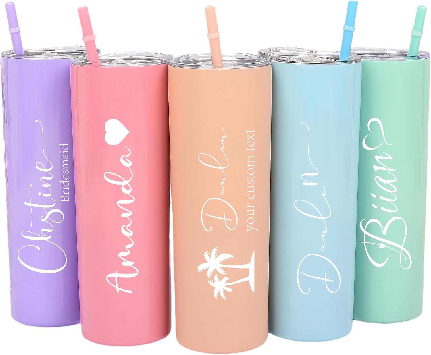 Amazon.com | Personalized 20oz Stainless Steel Cup with Names, JSAJU ...