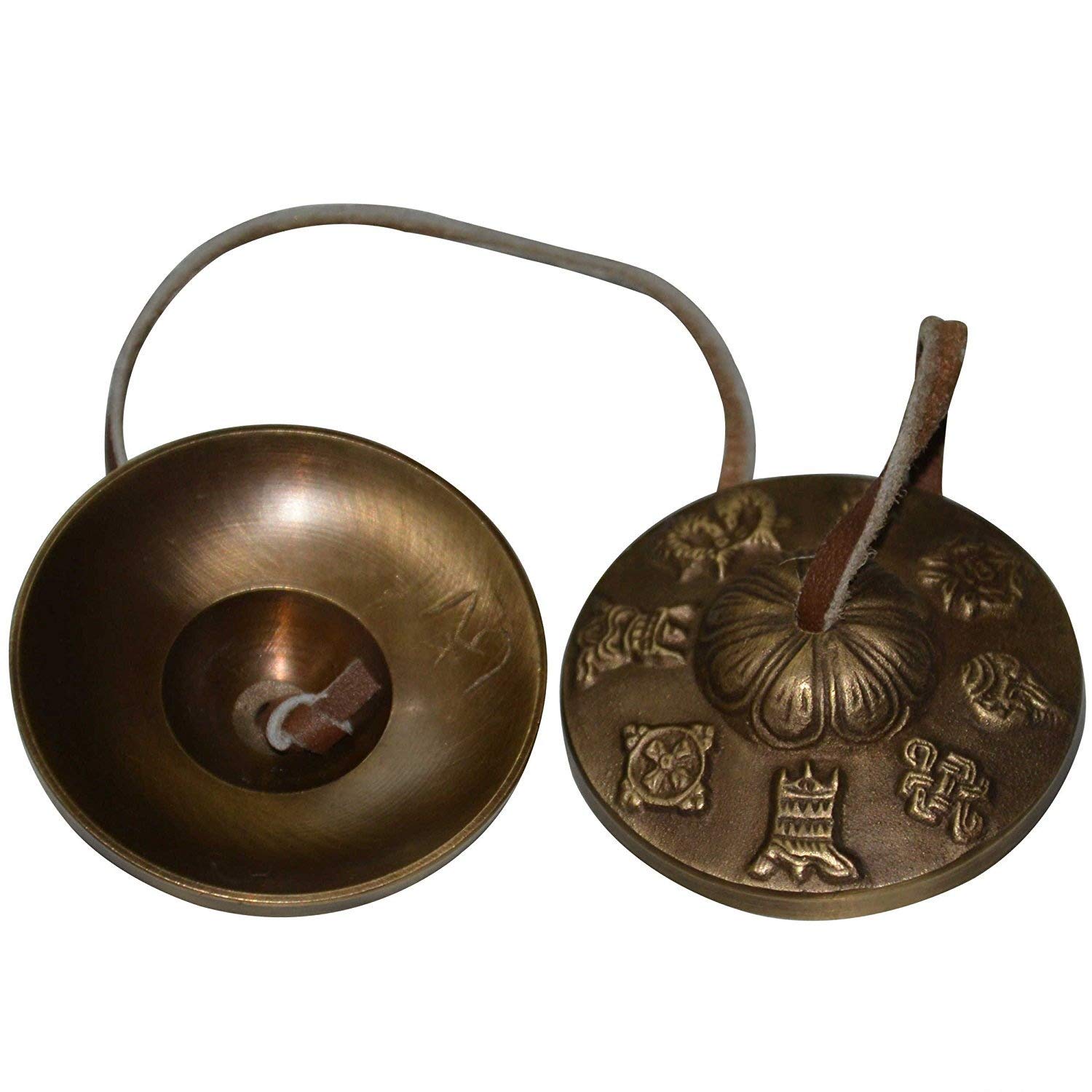 AONA India Hand Cymbals Manjira Pair in Brass : Amazon.in: Musical ...
