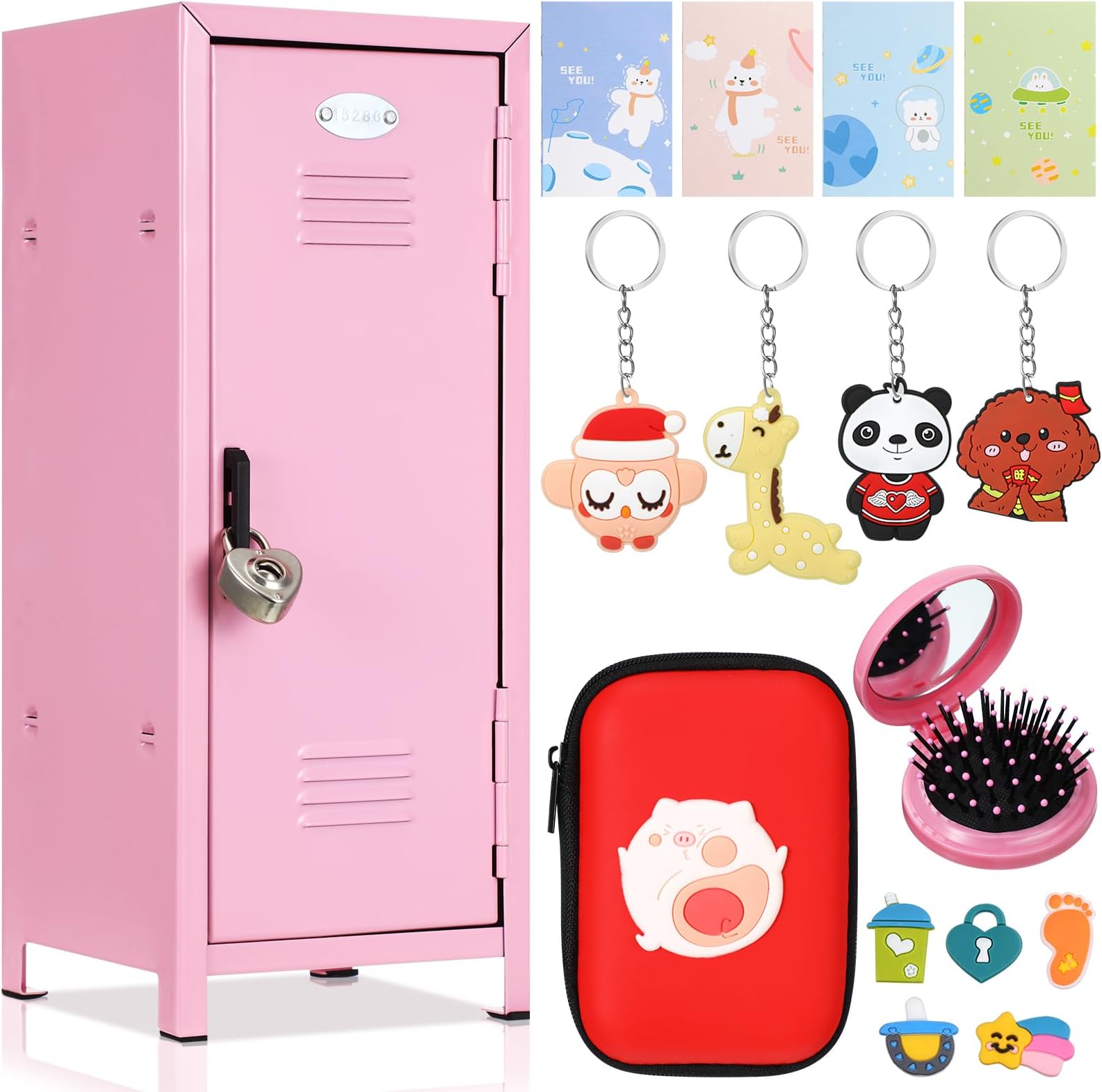 Amazon.com : Mini Locker with Lock and Key Purple -10.75" Tall x 4.125 ...