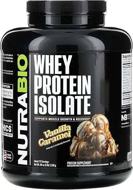 Amazon.com: NutraBio Whey Protein Isolate Supplement – 25g of Protein ...