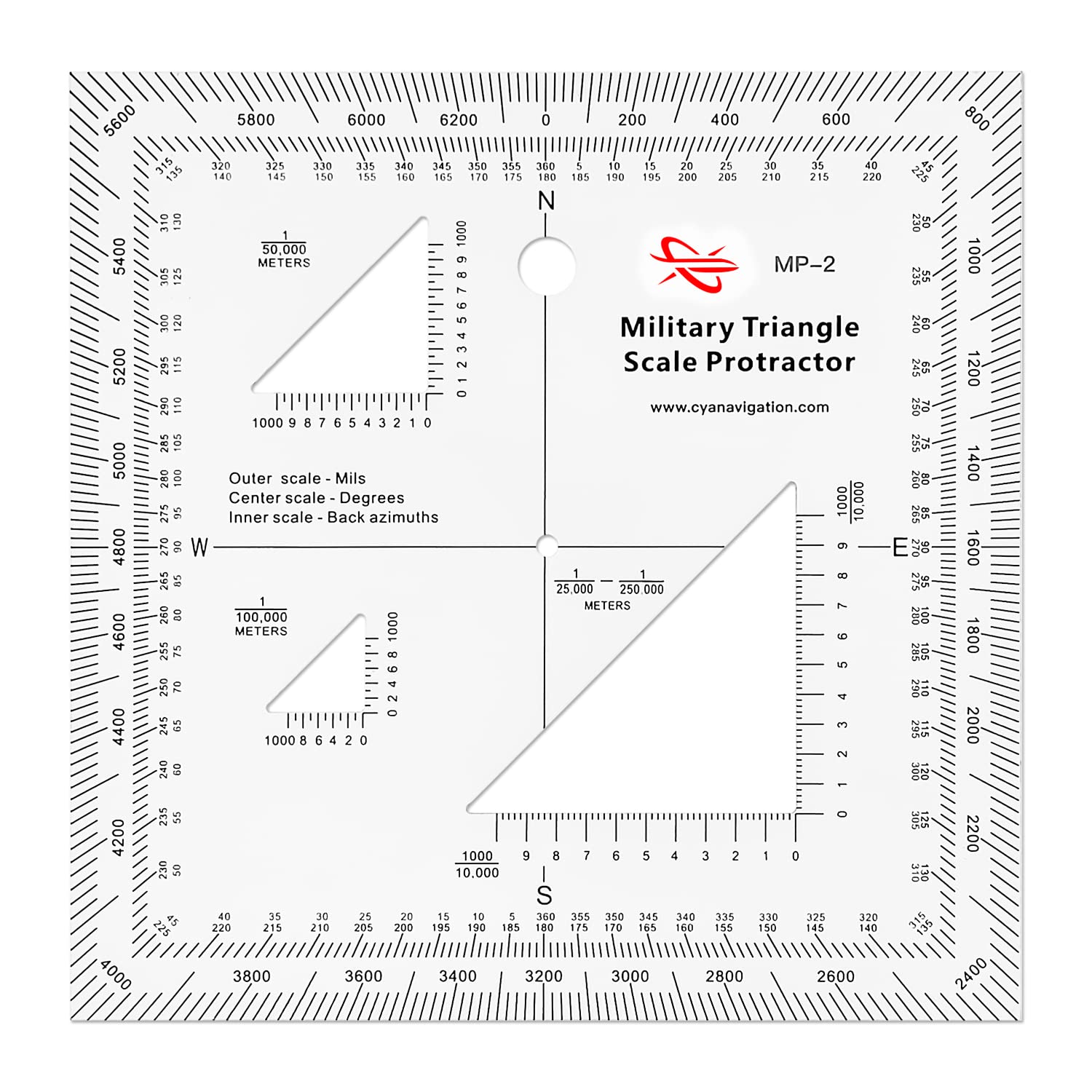 Buy CYA Protractor Coordinate Scale for Land Navigation, Style UTM/MGRS ...