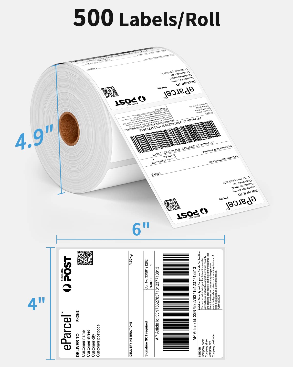 Snapklik.com : COLORWING 4x6 Shipping Labels - Thermal Shipping Labels ...
