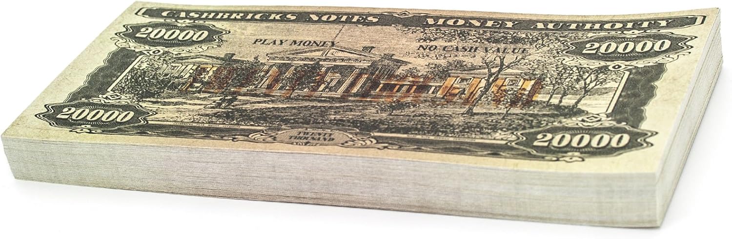 Cashbricks® 100 x $20000 DOLLAR play money banknotes – TopToy