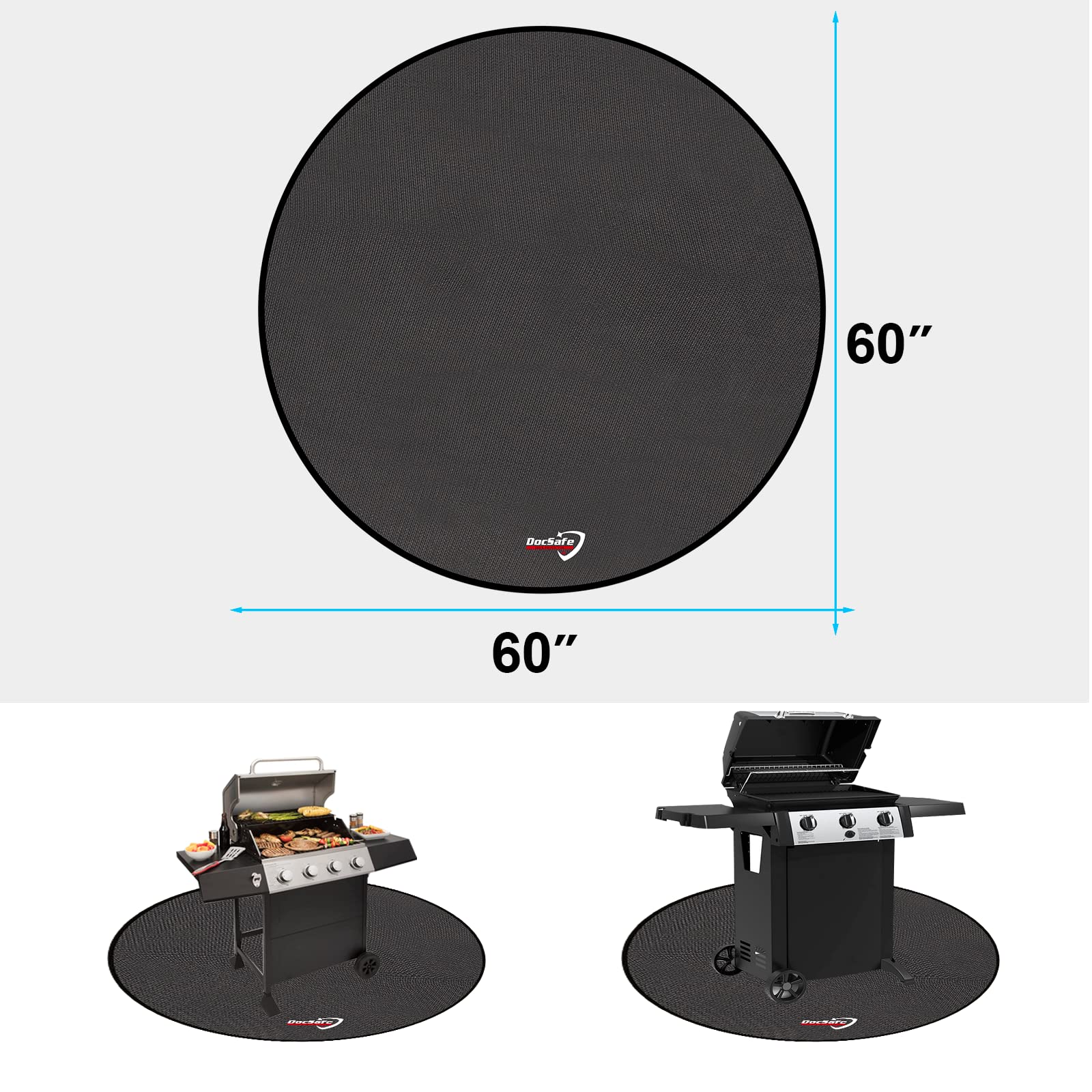 Snapklik.com : 60 Round Under Grill Mat,Large 4 Layers Fire Pit Mat ...