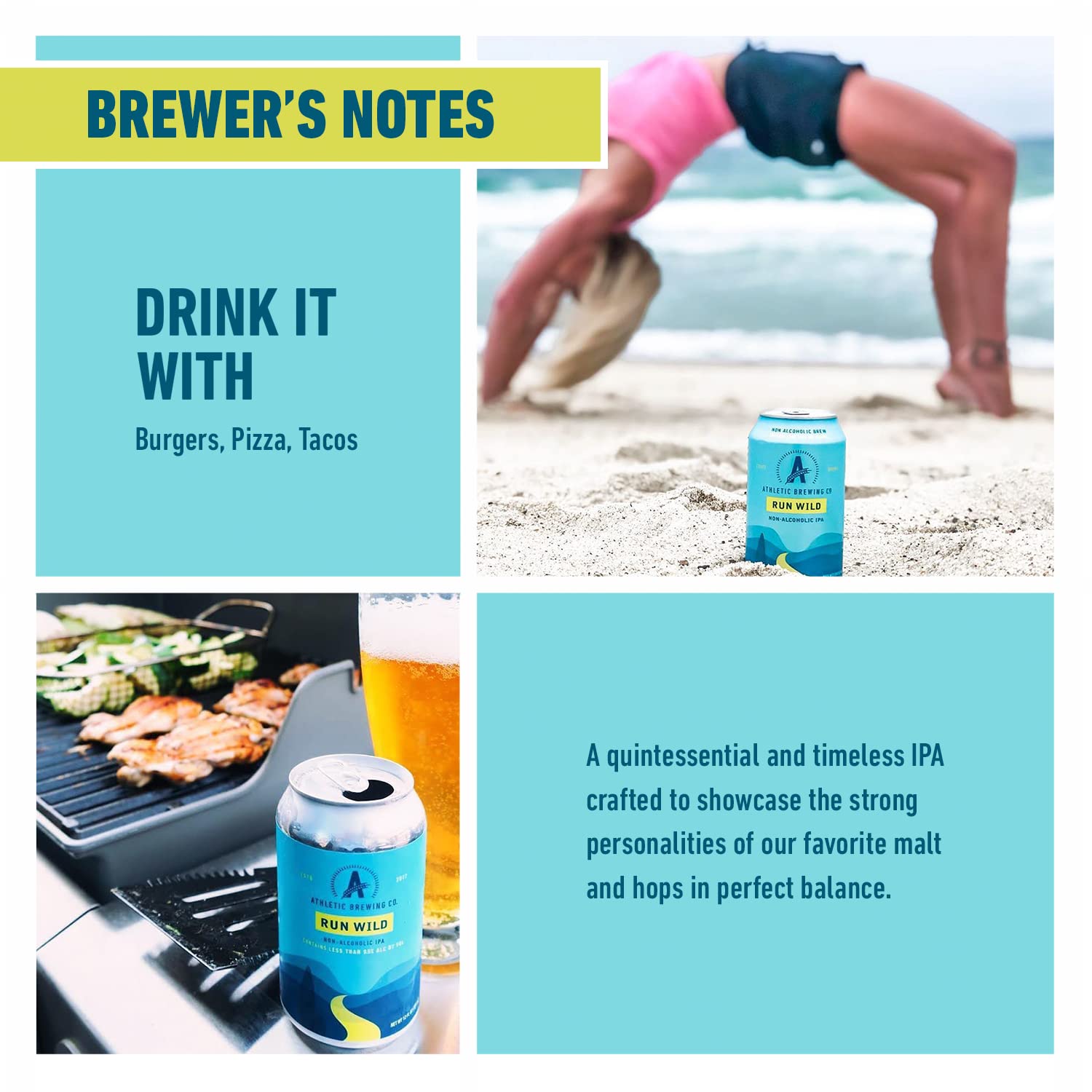 Buy Athletic Brewing Company Craft NA - 12 Pack x 12 Fl Oz Cans - Run ...