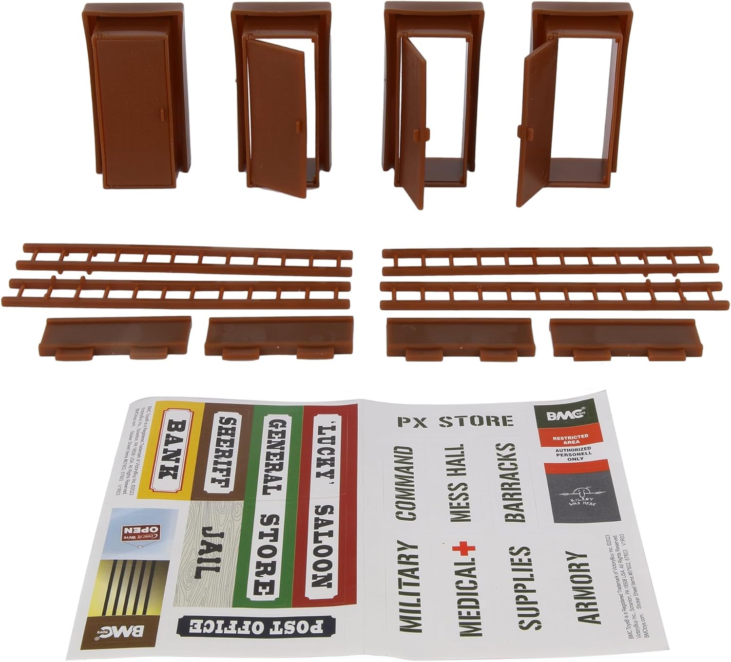 Amazon.com: BMC WW2 Bunker Doors - Brown Plastic Army Men Blockhouse ...
