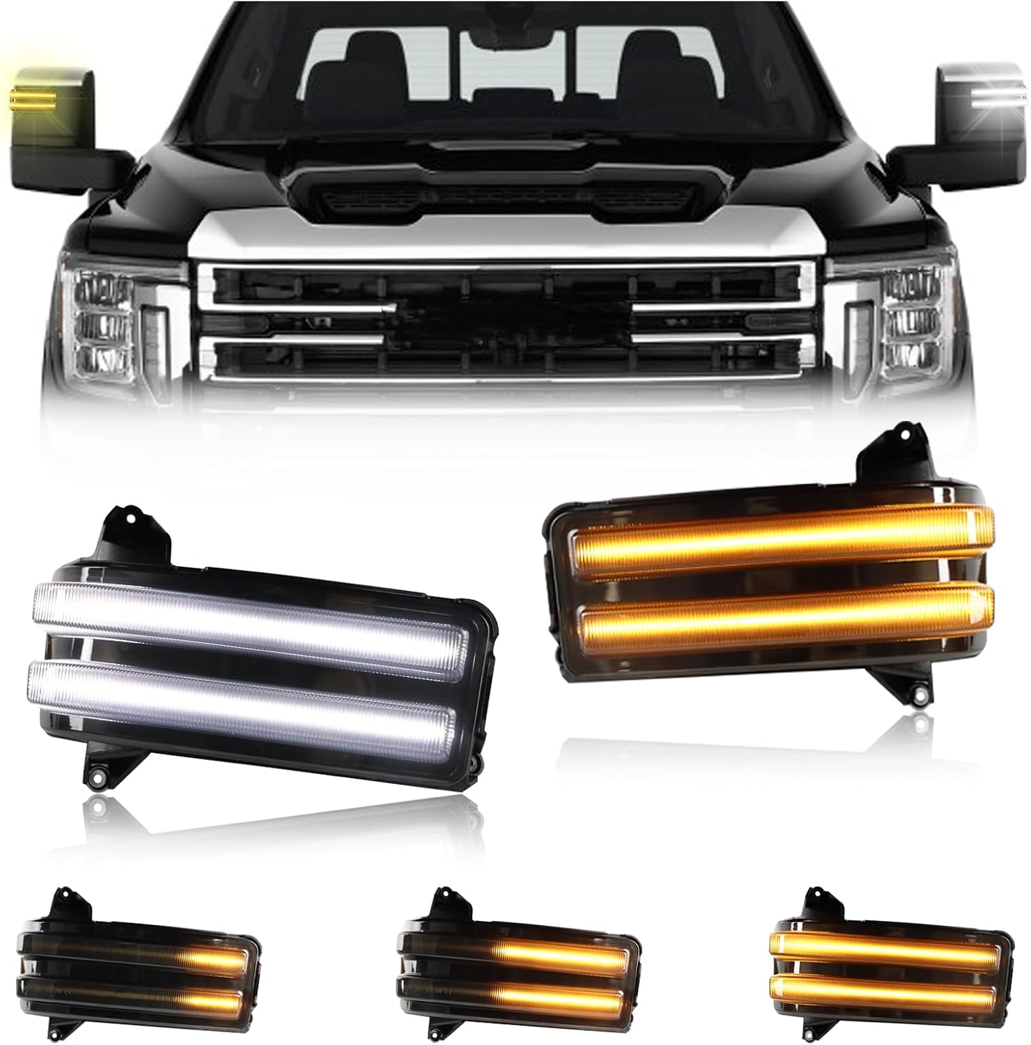 Amazon.com: ULTRALTH Smoke Lens LED Side Mirror Marker Light for 2020 ...