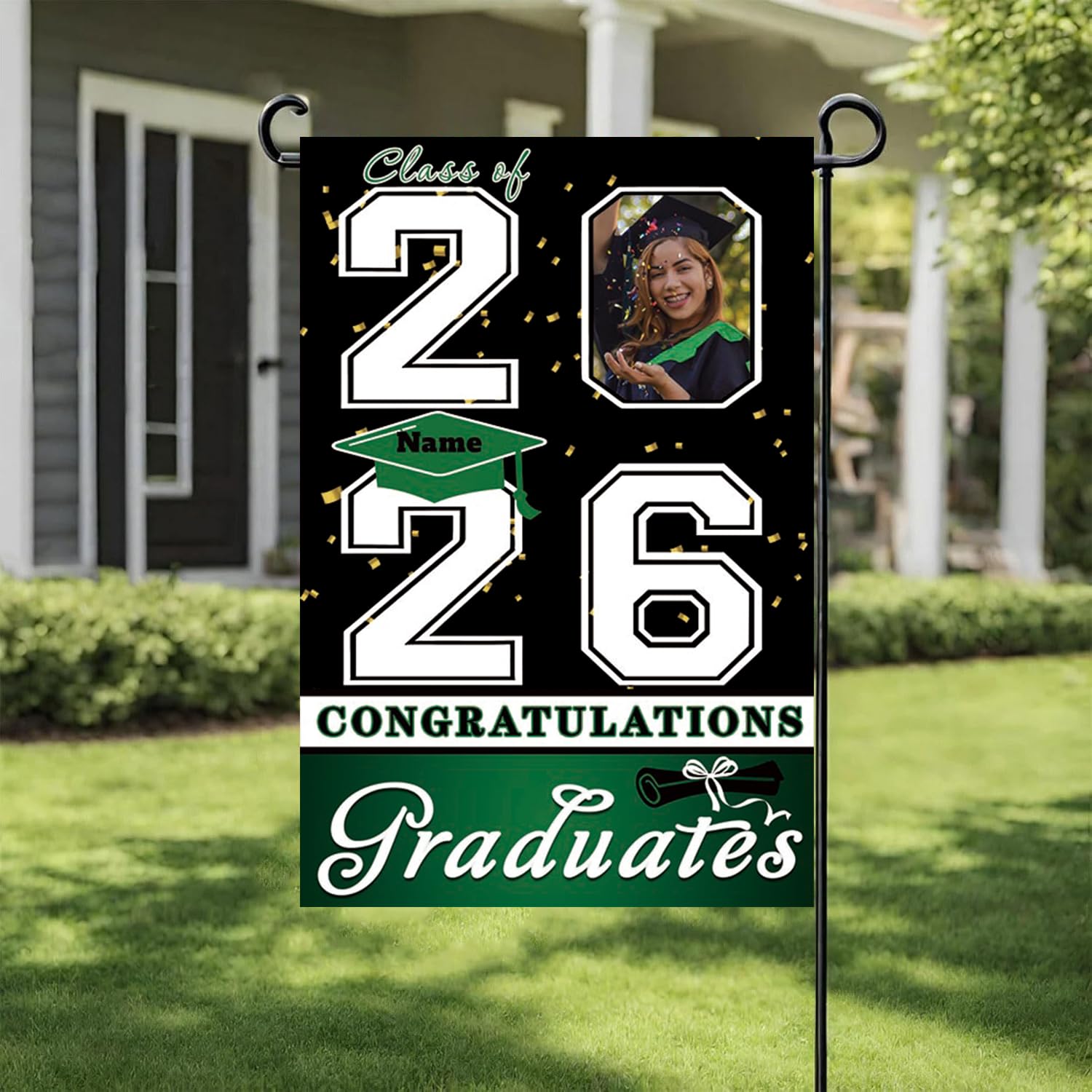 Snapklik.com : Dicodes Personalized Graduation Garden Flag 2026 ...