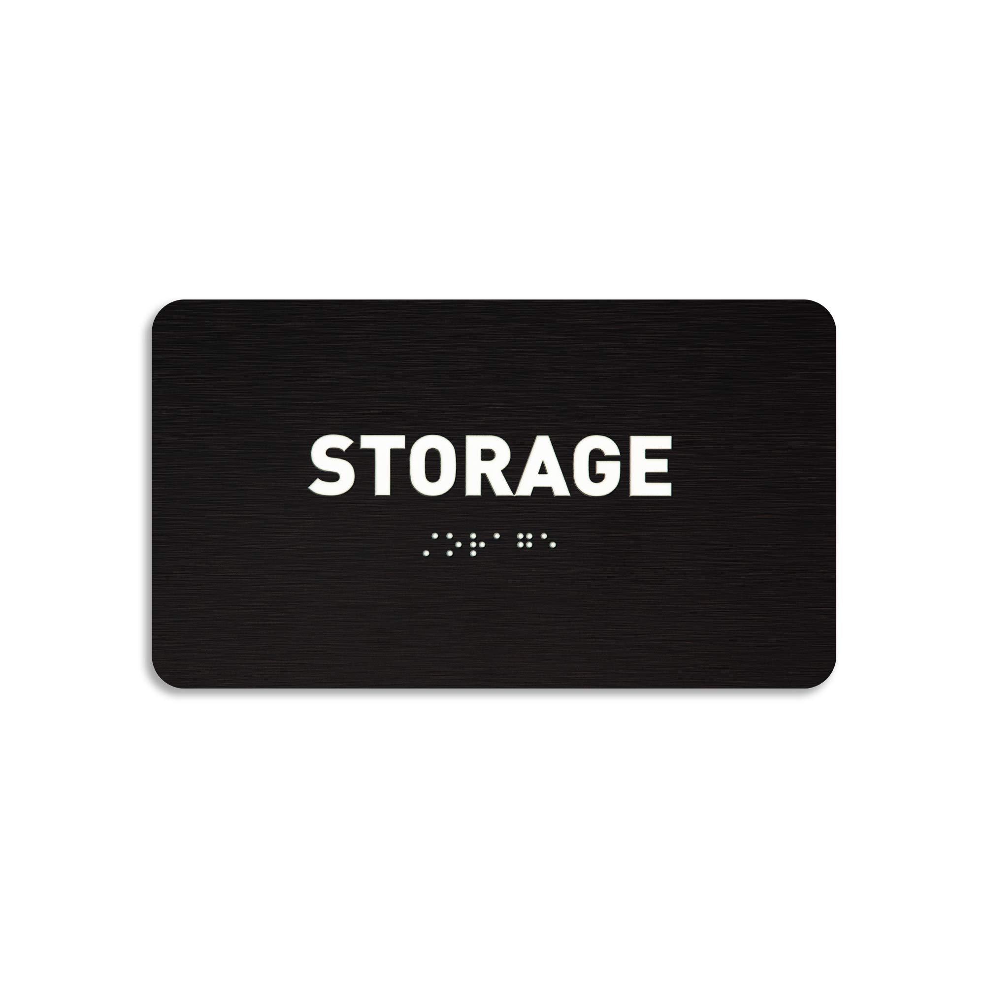 Buy Storage Sign - ADA Compliant Utility Sign, Raised Letters, Grade 2 ...