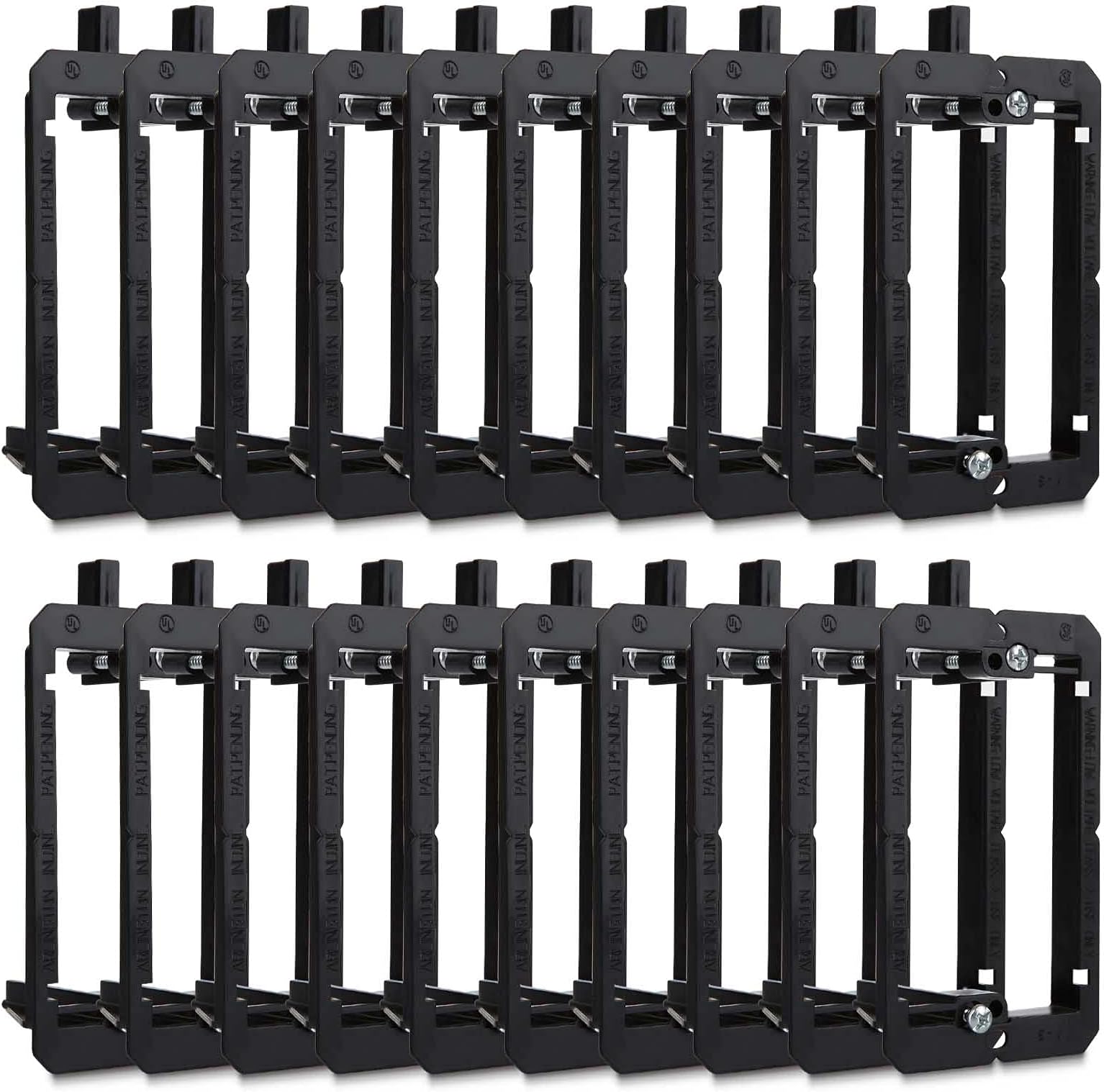 Amazon.com: 20 Pack Single Gang Low Voltage Mounting Bracket, Flush ...