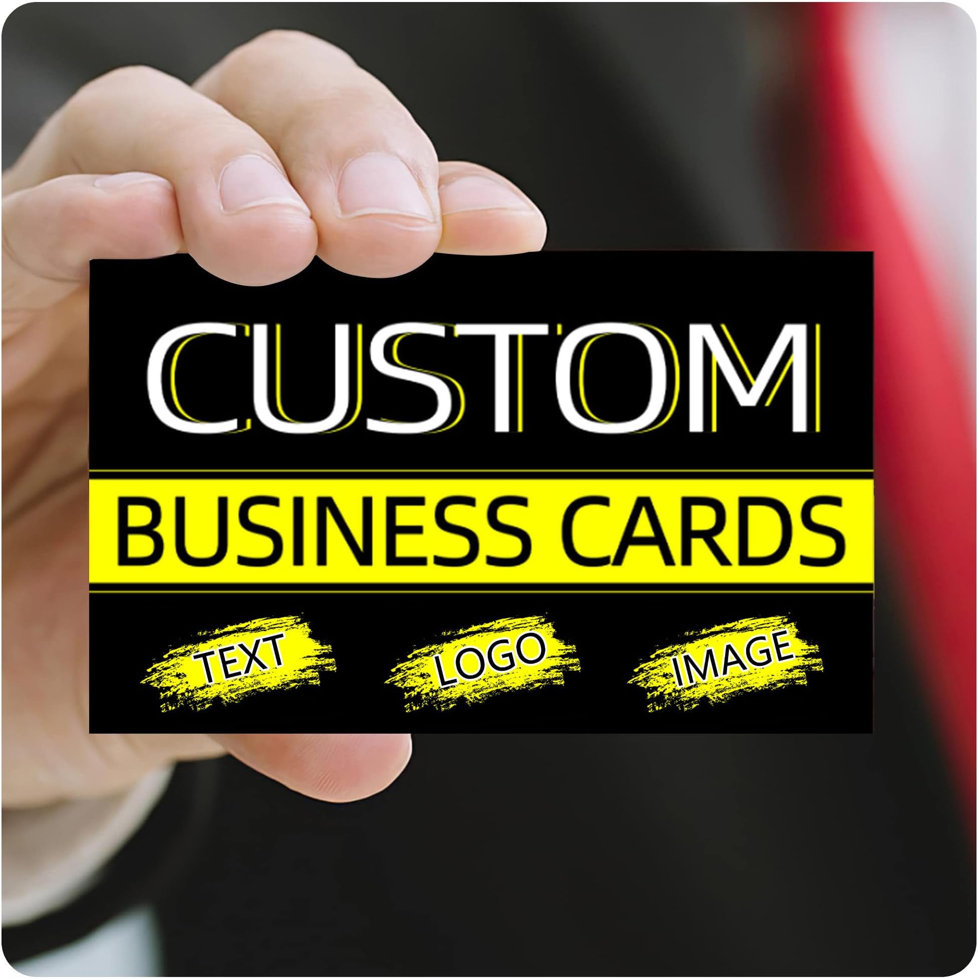 Amazon.com : Personalized Gold Foil Black Business Cards 100 Pack - 3.5 ...