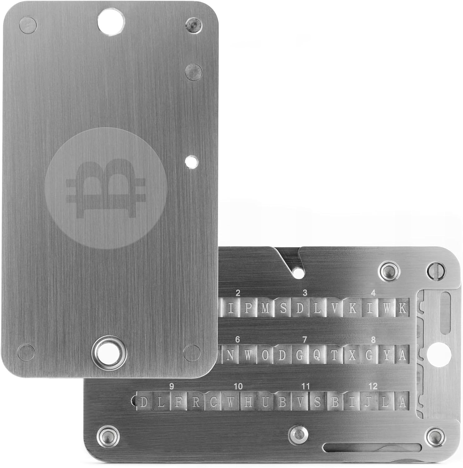 Amazon.com: SAMYERLEN Crypto Seed Phrase Storage, 304 Stainless Steel ...