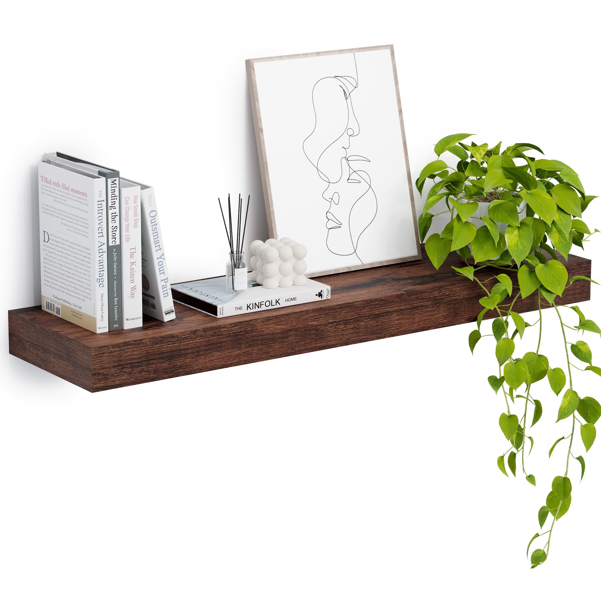 Amazon.com: Heimlove 12" Deep Floating Shelves, 36 x 12 Inch Wall ...