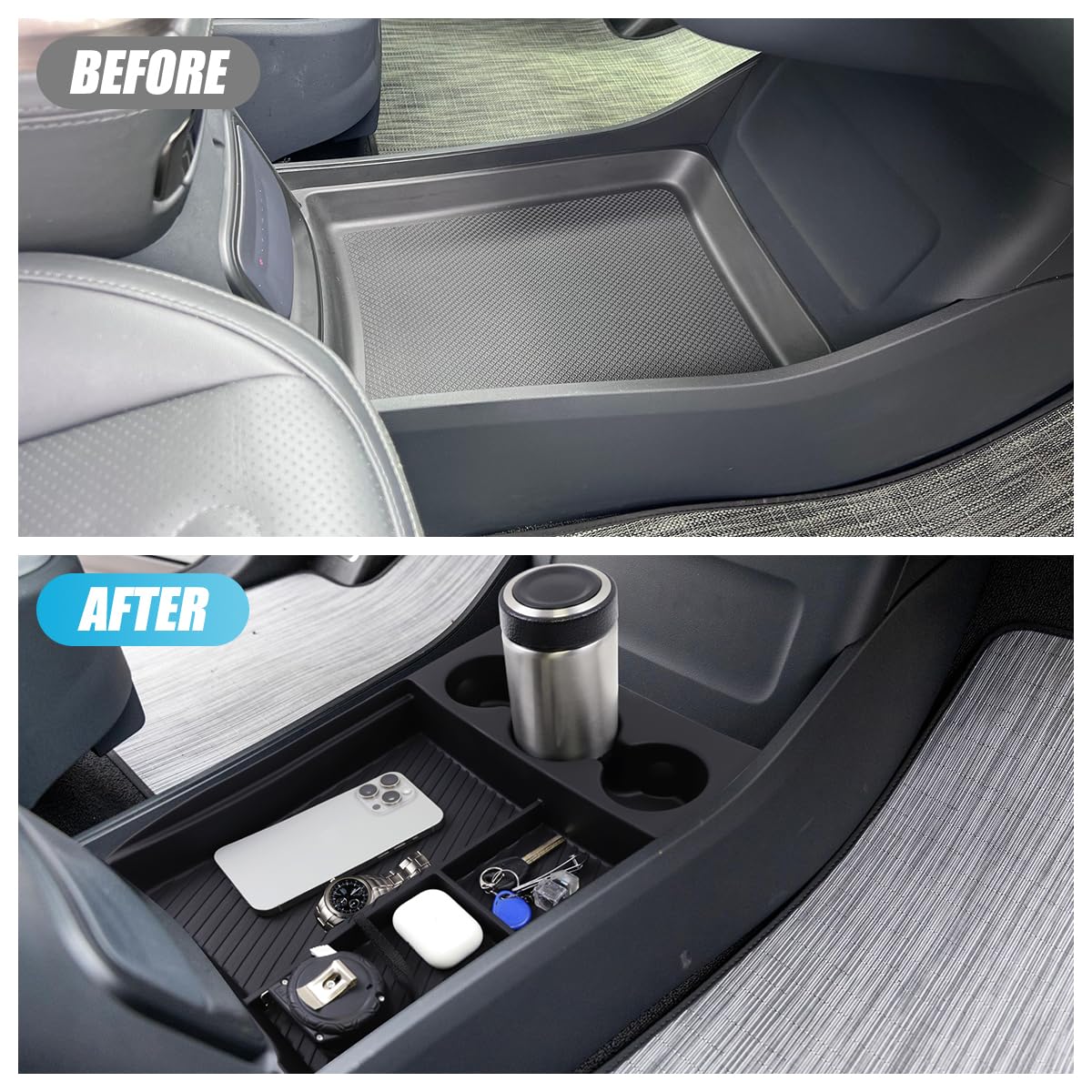 Rivian R1T R1S Accessories Lower Center Console Organizer Tray Storage ...