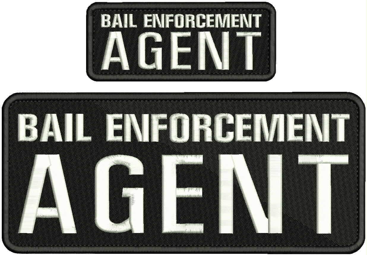 Amazon.com: Bail Enforcement Agent EMB Patch 4X10 and 2X5 Hook ON Back ...