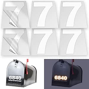 Amazon.com: iSYFIX Reflective Vinyl Number 7 (Seven) Stickers - 6 Pack ...