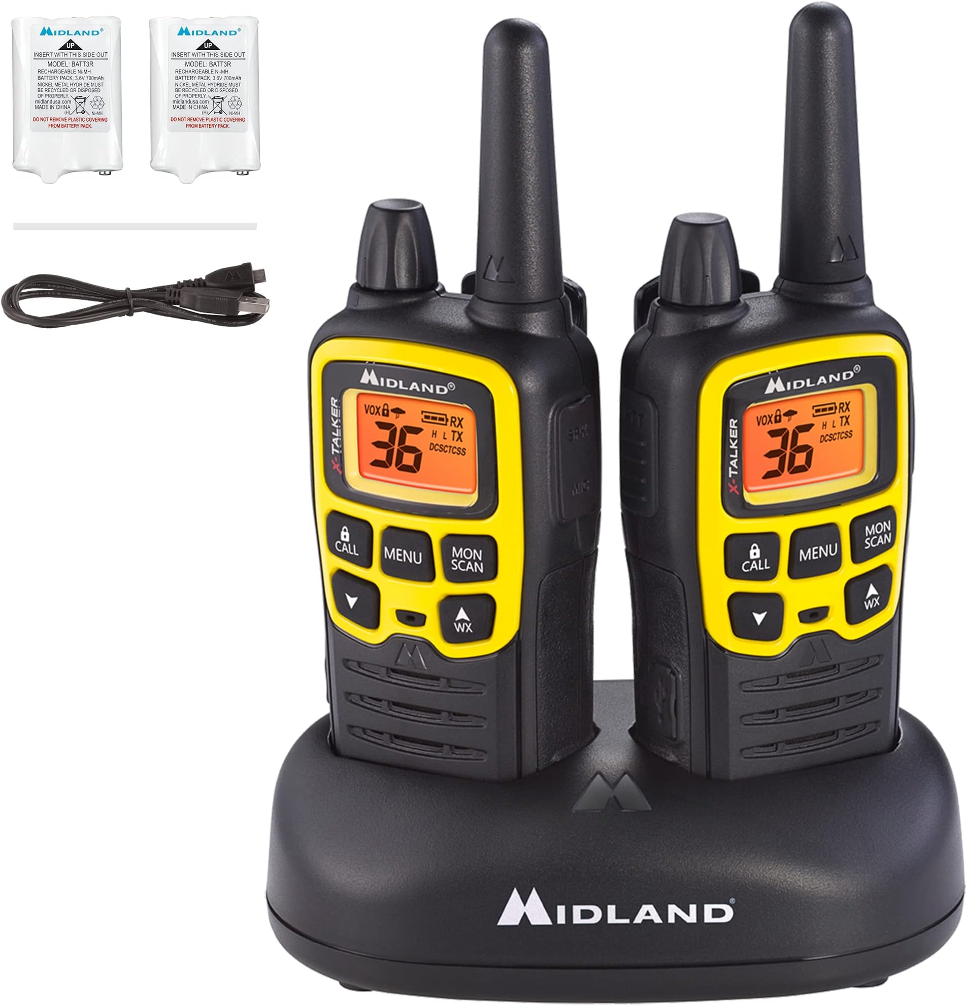 Amazon.com: Midland T77VP5 X-TALKER Long Range Walkie-Talkie FRS Two ...