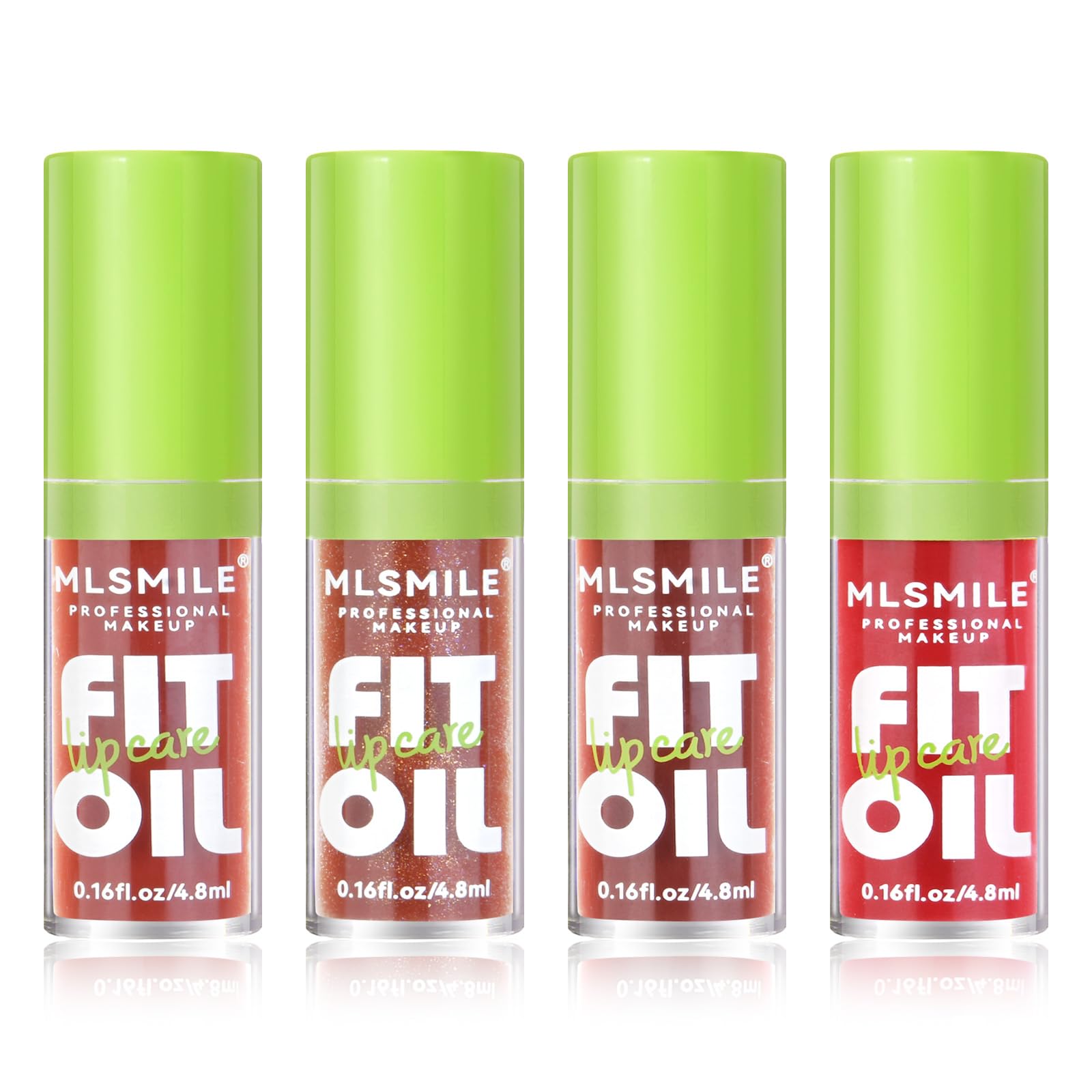 LOPHE 4Pcs Plumping Lip Oil Kit, Makeup Lip Gloss Set Crystal Jelly Lip ...