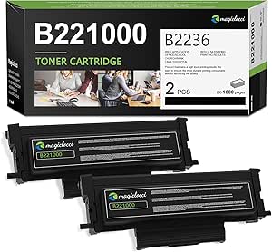 Amazon.com: B221000 Black Toner Cartridges (2-Pack) Replacement for ...