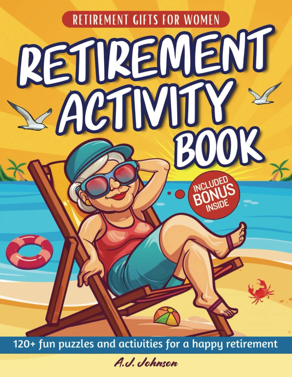 Retirement Gifts for Women: Retirement Activity Book. 120+ Fun Puzzles ...