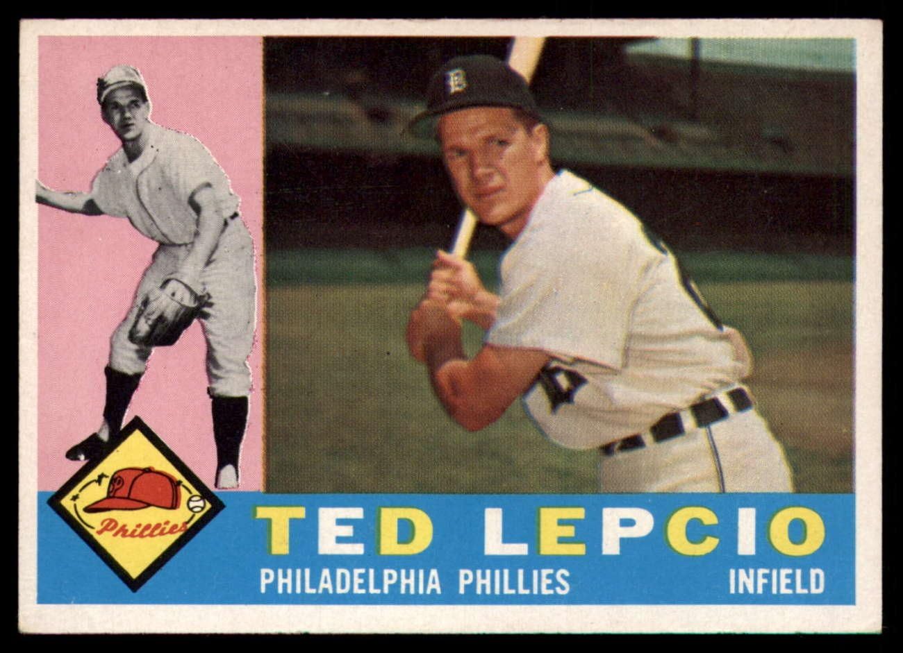 Amazon.com: 1960 Topps #97 Ted Lepcio Excellent+ Phillies ...