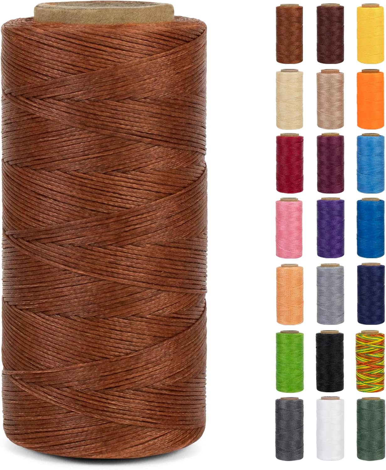 Amazon.com: LEREATI 0.8mm Waxed Thread for Leather Sewing 284 Yards ...