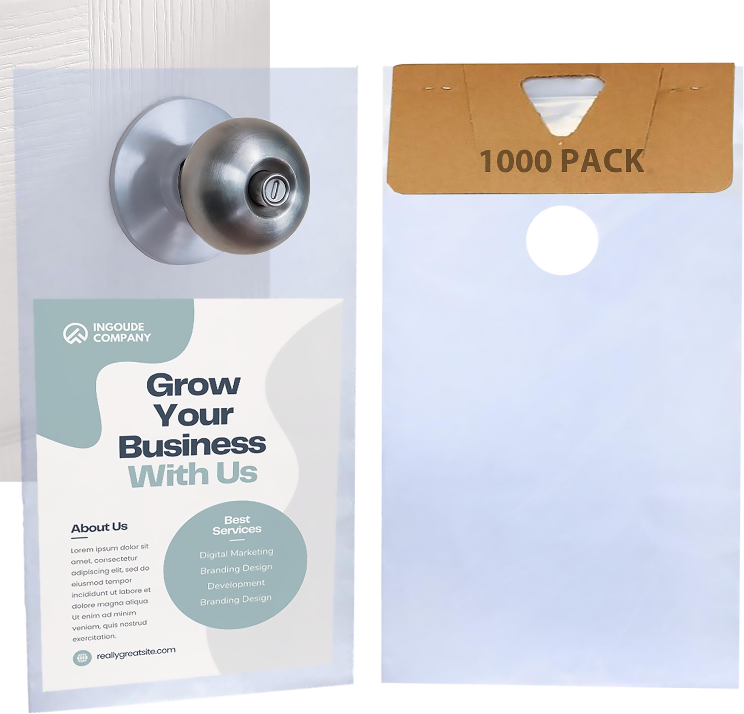 Amazon.com: Uline 9" x 14" 1.5 mil Clear Doorknob Bags, Bundle of 100 ...
