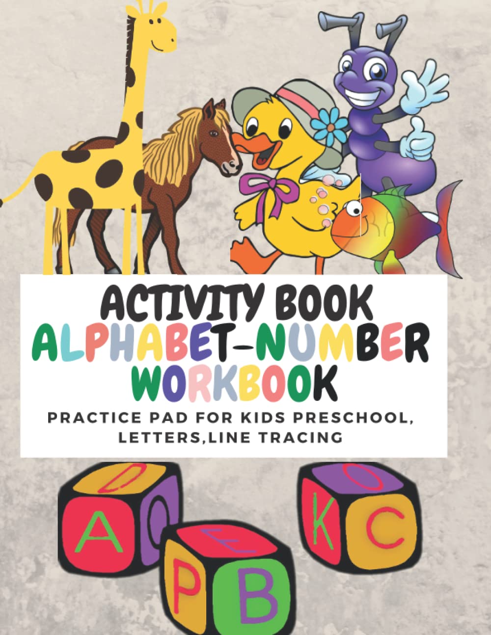 ACTIVITY BOOK ALPHABET-NUMBER PRACTICE PAD FOR KIDS PRESCHOOL,WORKBOOK ...
