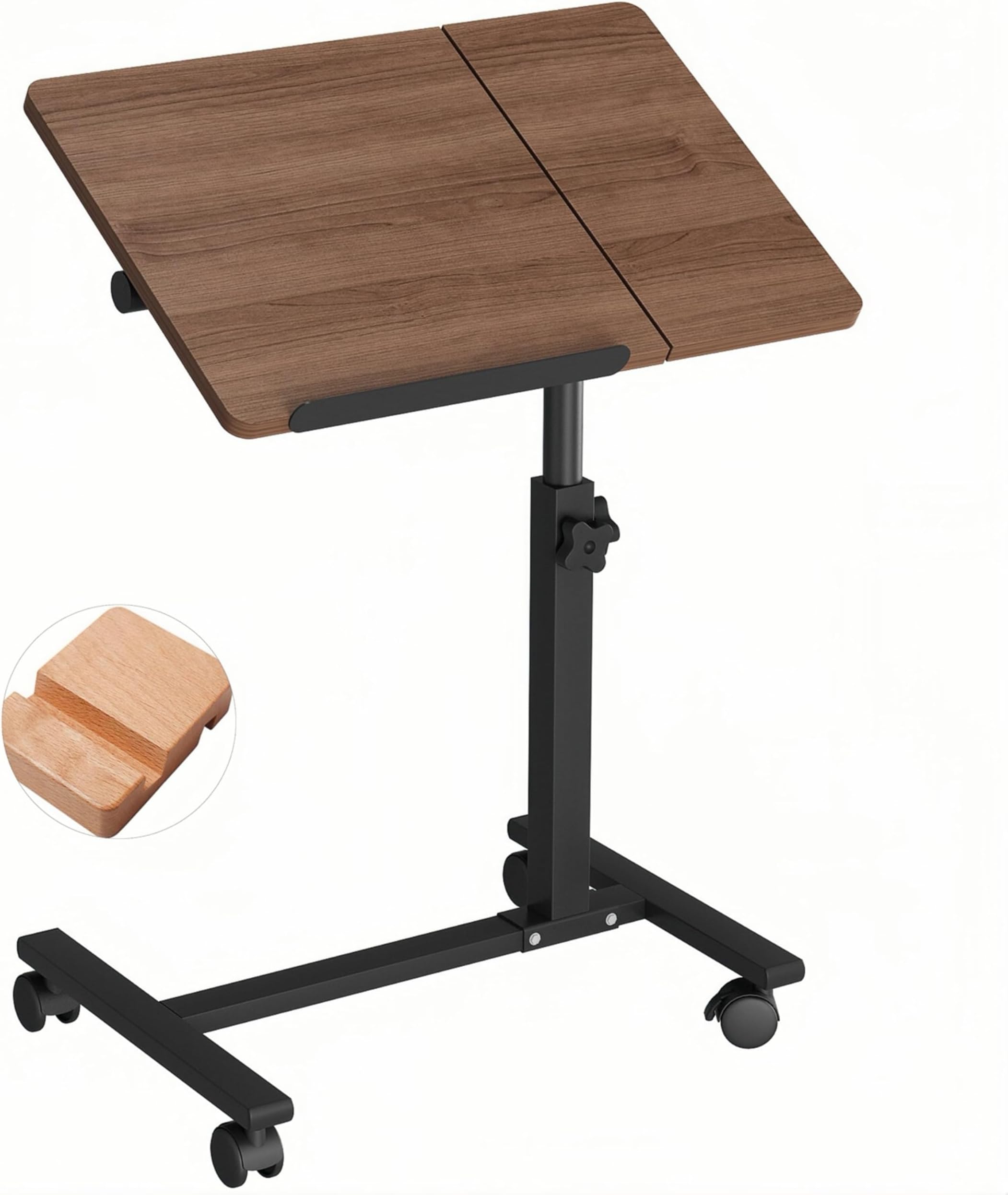 Amazon.com: HUATOL Overbed Adjustable Table, Swivel Wheel Rolling Tray ...