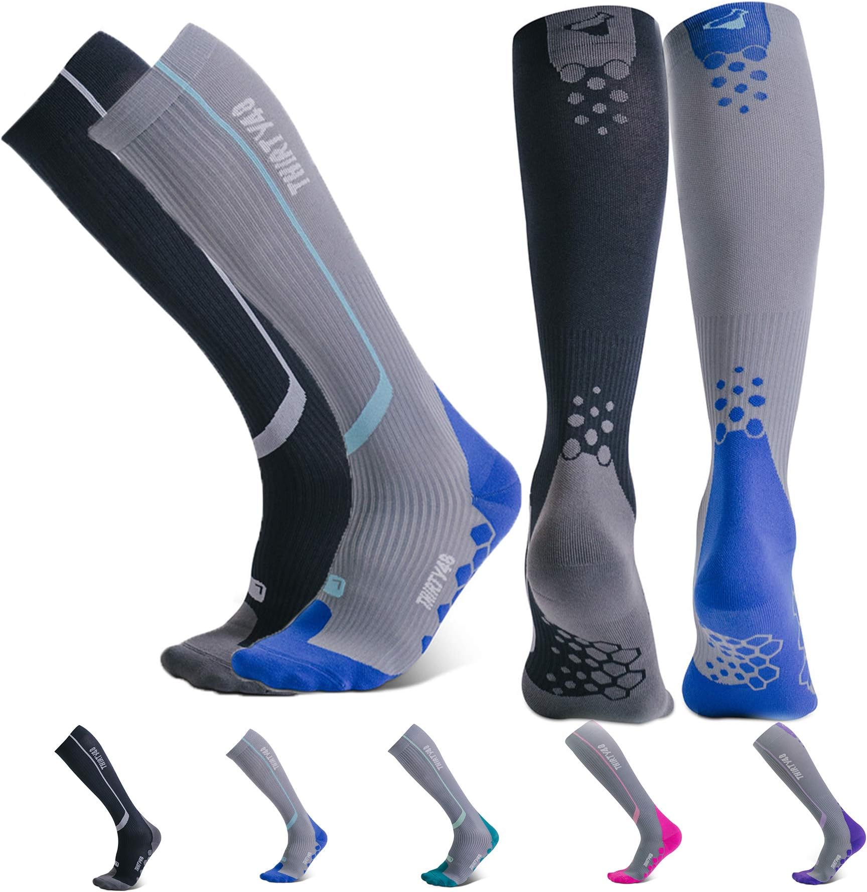 Amazon.com: Compression Socks 20-30 mmHg Circulation Support - Men ...