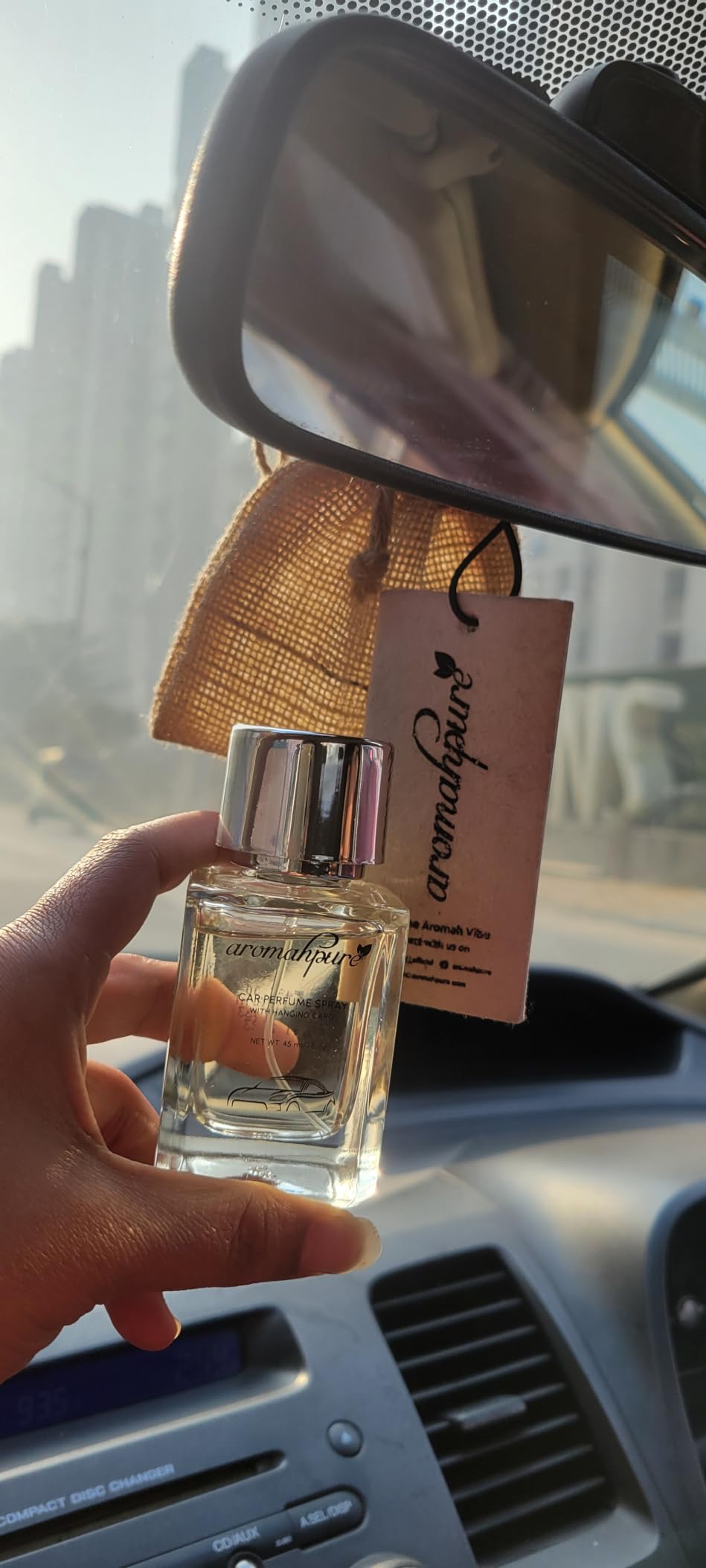 Aromahpure Refreshing Car Perfume Spray with Hanging Card | 45ml | Cool ...