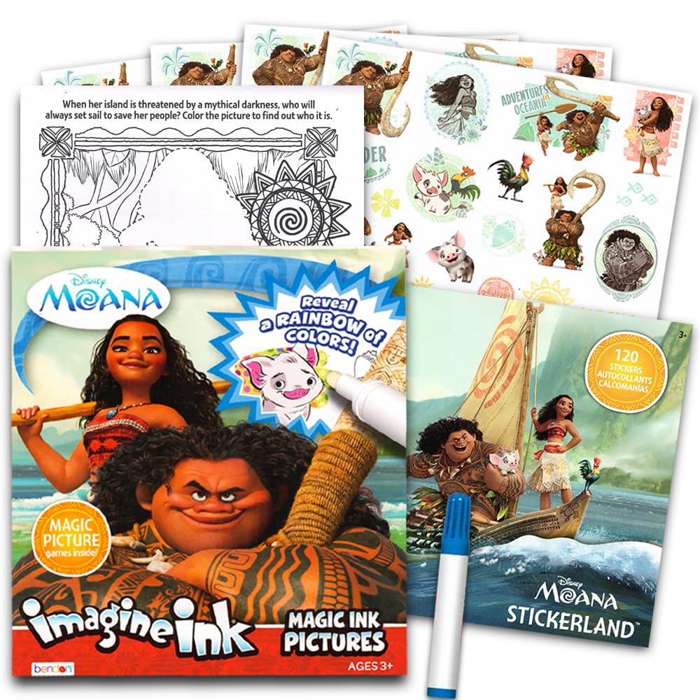 Buy Disney Moana Coloring and Activity Set - Bundle Includes Moana ...