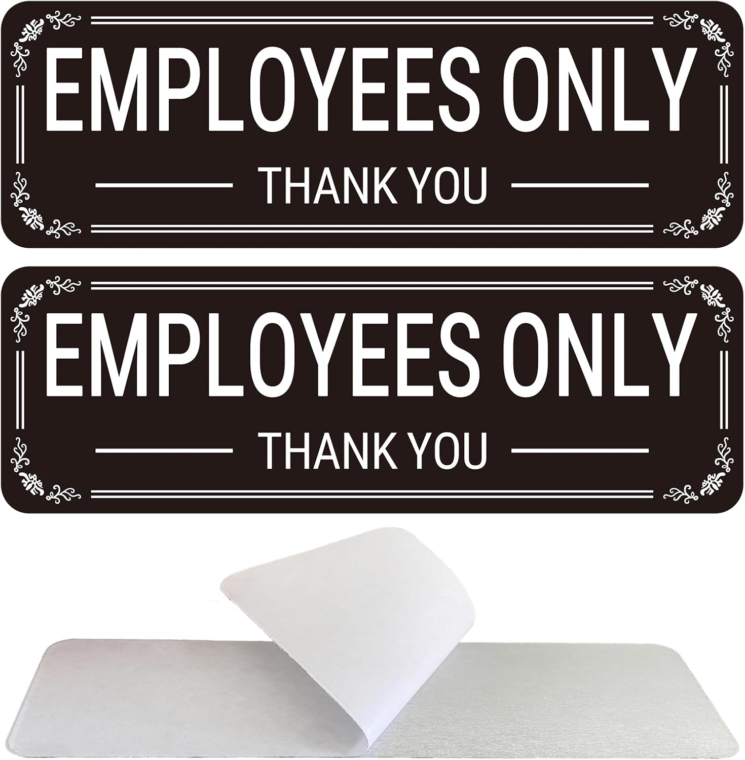 Amazon.com : XIAOKAIYAN Employees Staff Only Sign 9"x3" Metal Aluminum ...