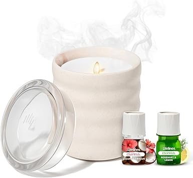 Amazon.com: Lifelines Flameless Candle Aromatherapy Essential Oil ...