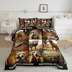 Amazon.com: Erosebridal Pheasant Hunting Comforter Set Full Size Duck Hunting Bedding Set Boho ...
