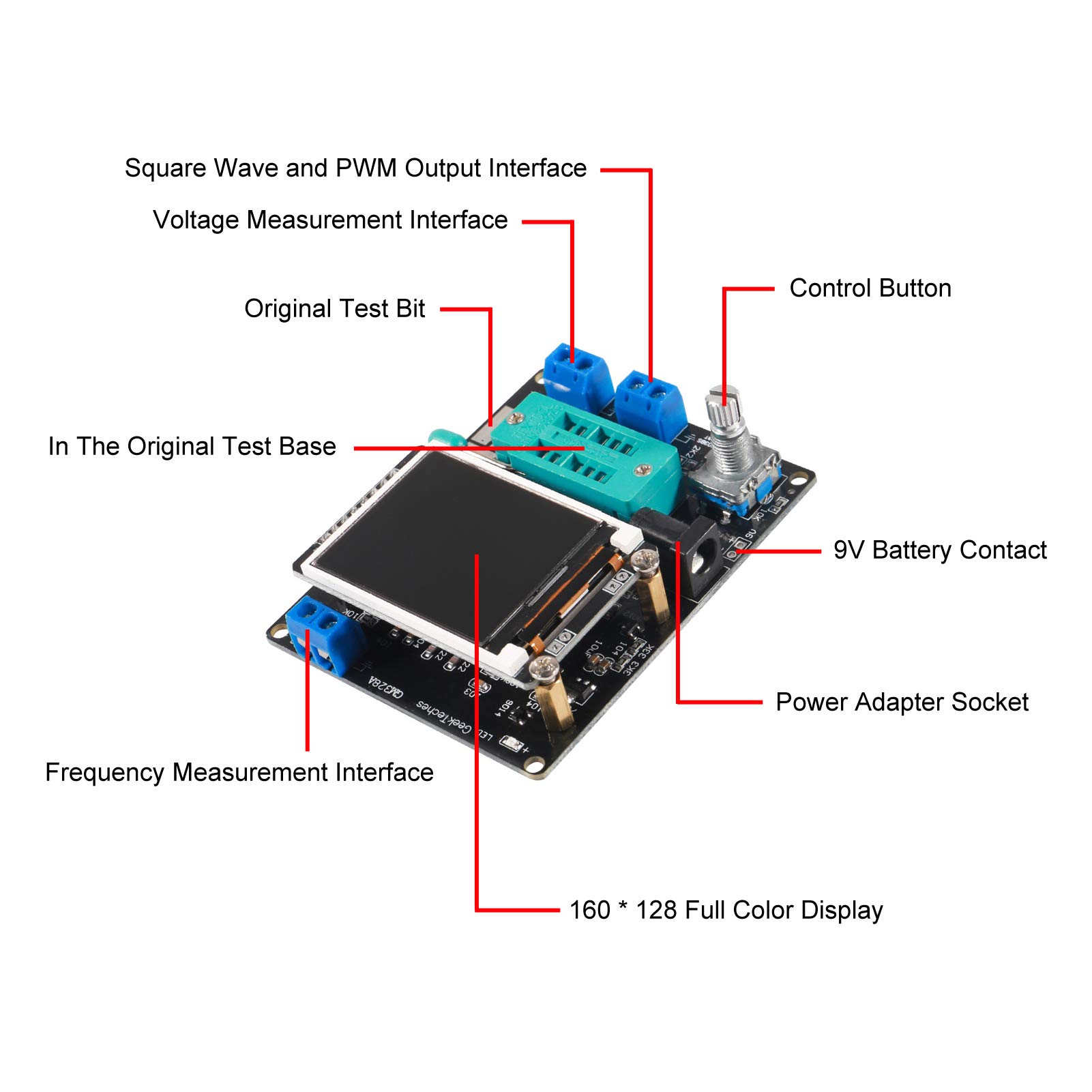 Snapklik.com : Transistor Tester GM328A Voltage Frequency Waveform ...