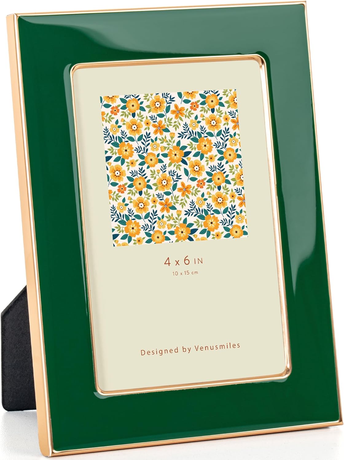 Amazon.com - Venusmiles 4x6 Enamel Picture Frame, Gold Metal Edge with ...