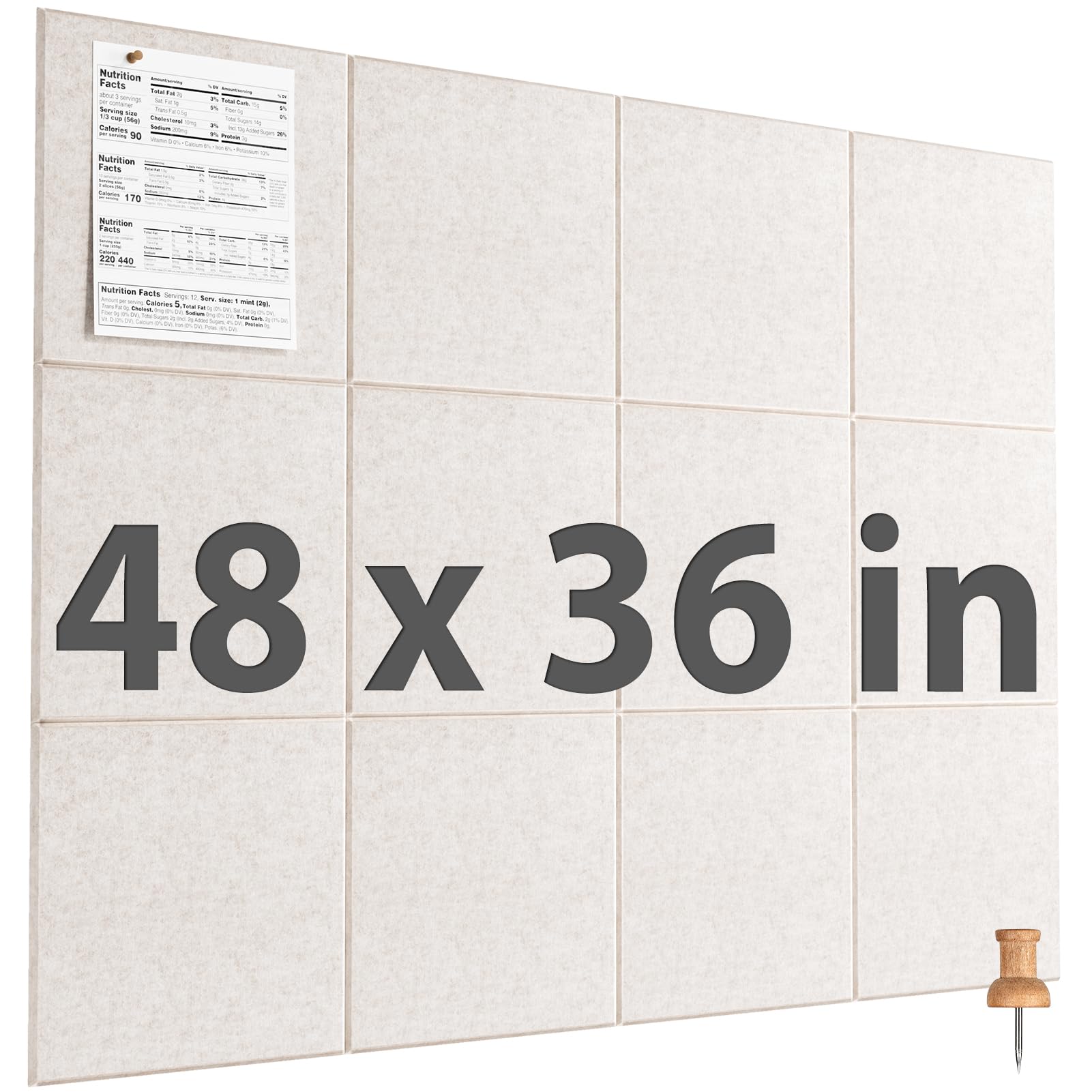 Amazon.com : MaxGear Large Cork Board for Wall 47" x 35" Light Tan ...