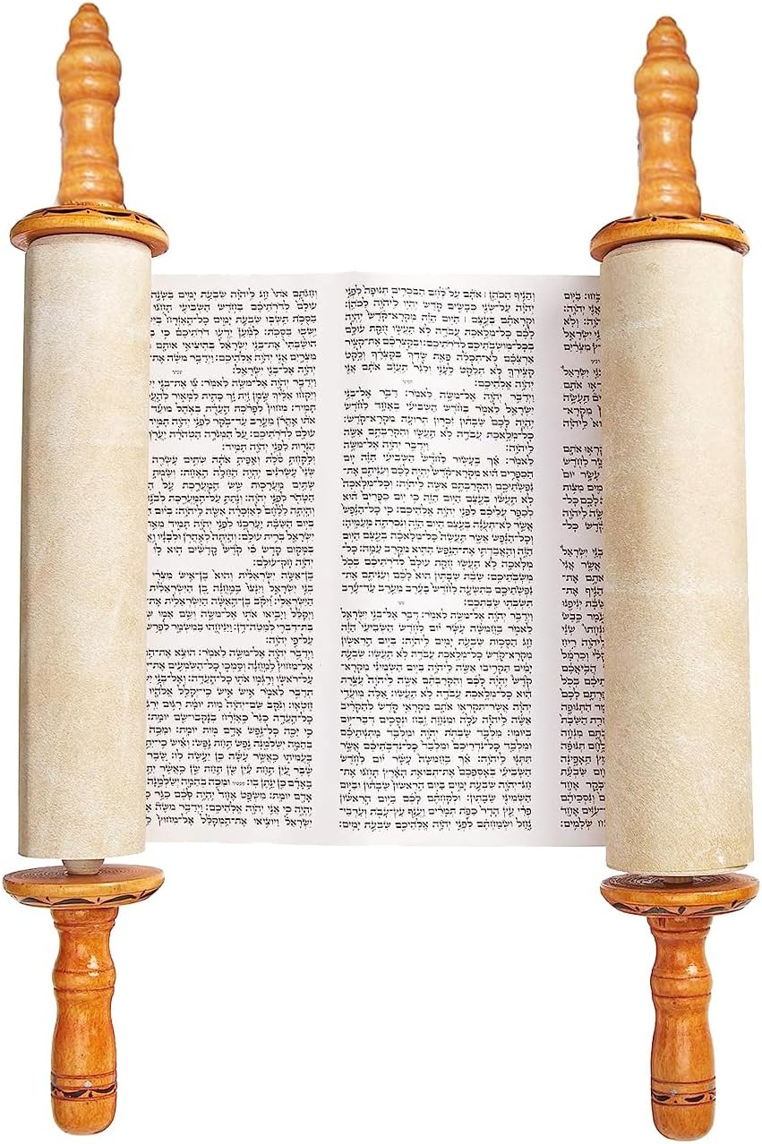 HOUSEOFGAFNI Pergamino completo de Torá de 8 pulgadas, Sefer Torá con ...