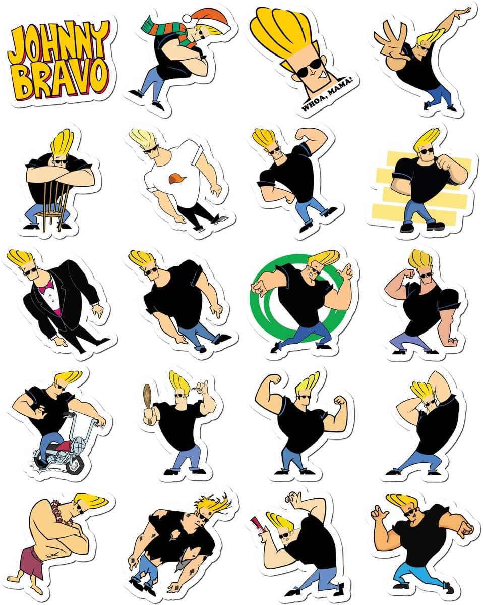 Amazon.com: 20 Pcs Stickers Pack Johnny Aesthetic Bravo Waterproof ...