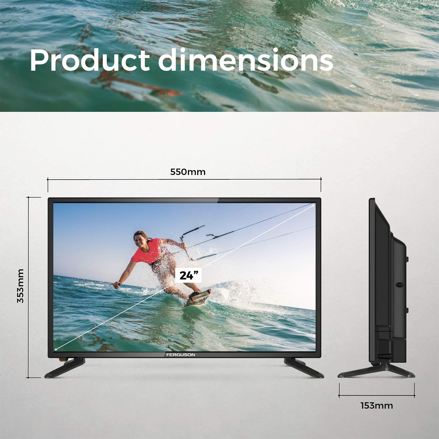 Ferguson F2420RTS 24 inch Smart HD Ready LED TV with streaming apps ...