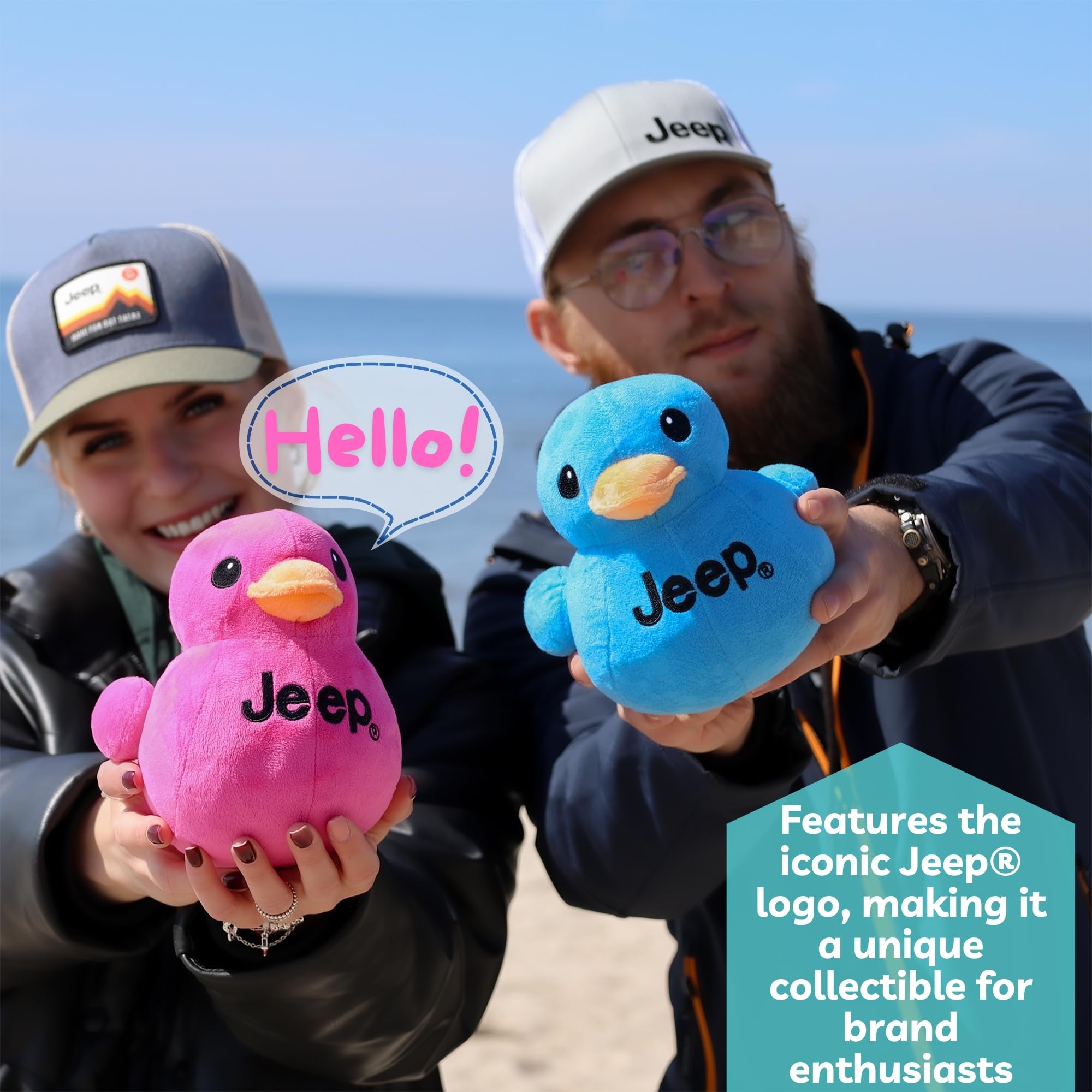 Snapklik.com : Jeep Text Logo Stuffed Animal Plush Duck Blue -Perfect ...