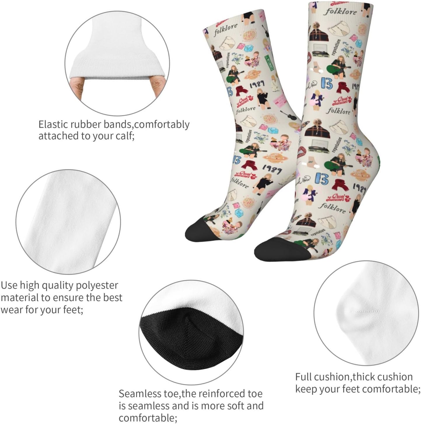 Taylor Famous Singer Socks For Women Men sold by & Enterprise | SKU ...