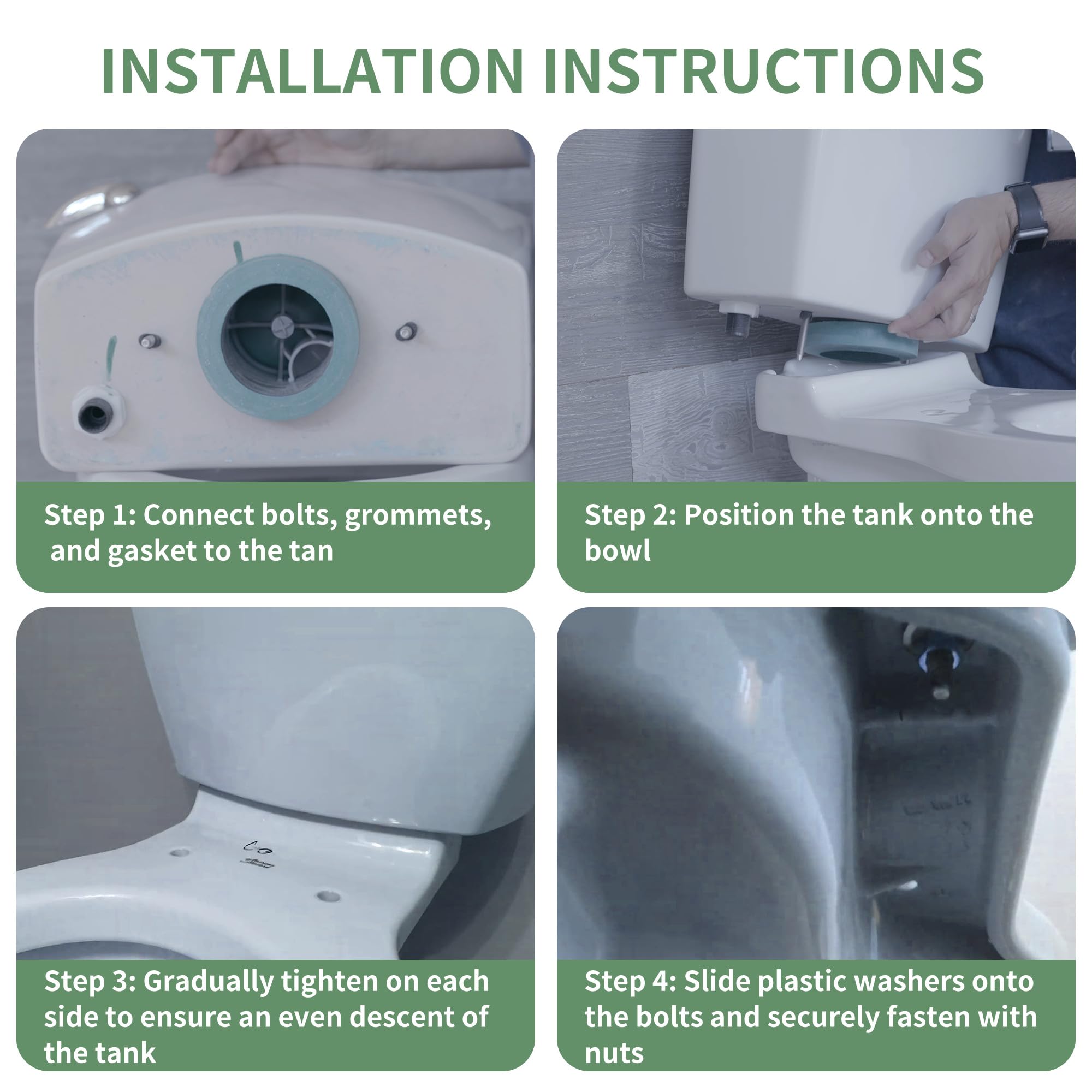 Snapklik.com : Toilet Tank To Bowl Coupling Kit, Replacement Repair ...